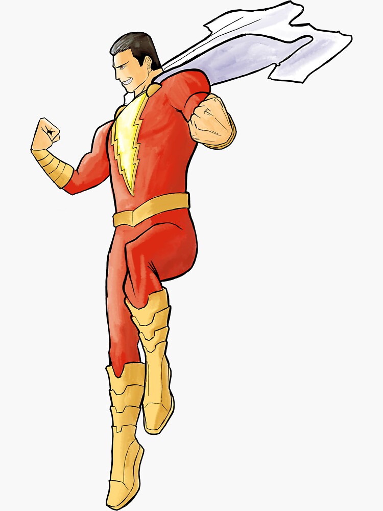 "SHAZAM!" Sticker for Sale by 69shades | Redbubble