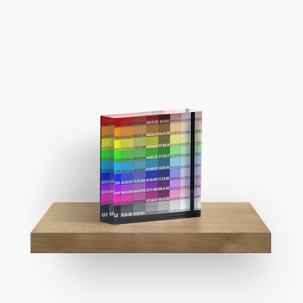 "RGB chart 1 of 2" Sticker for Sale by FloWynn | Redbubble