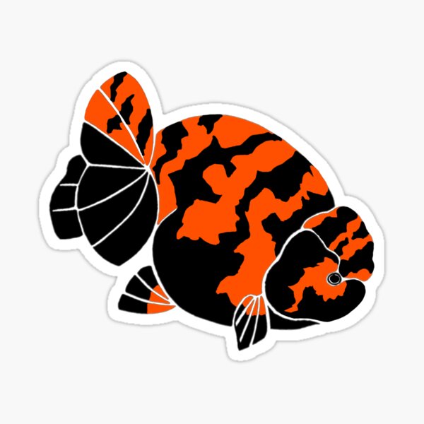 "Ranchu Tiger Goldfish Logo 20" Sticker by Nosnah | Redbubble