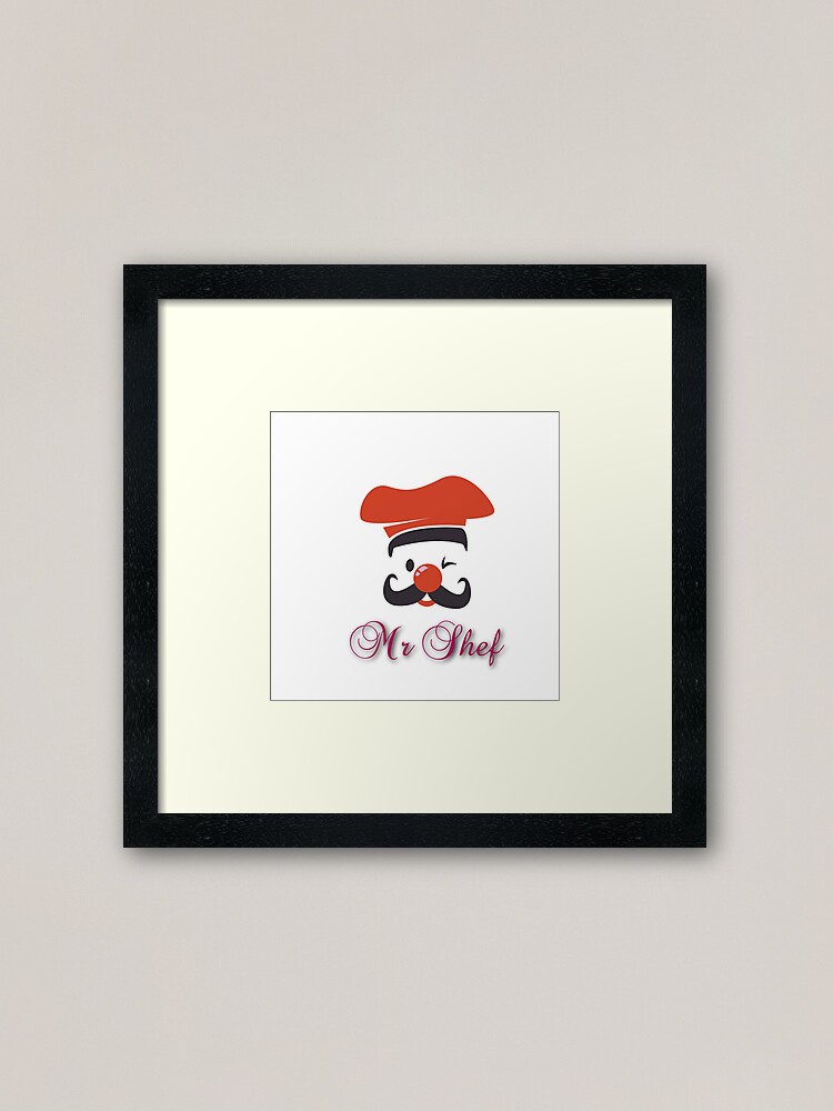 "Mr shef design for redbubble" Framed Art Print for Sale by ...