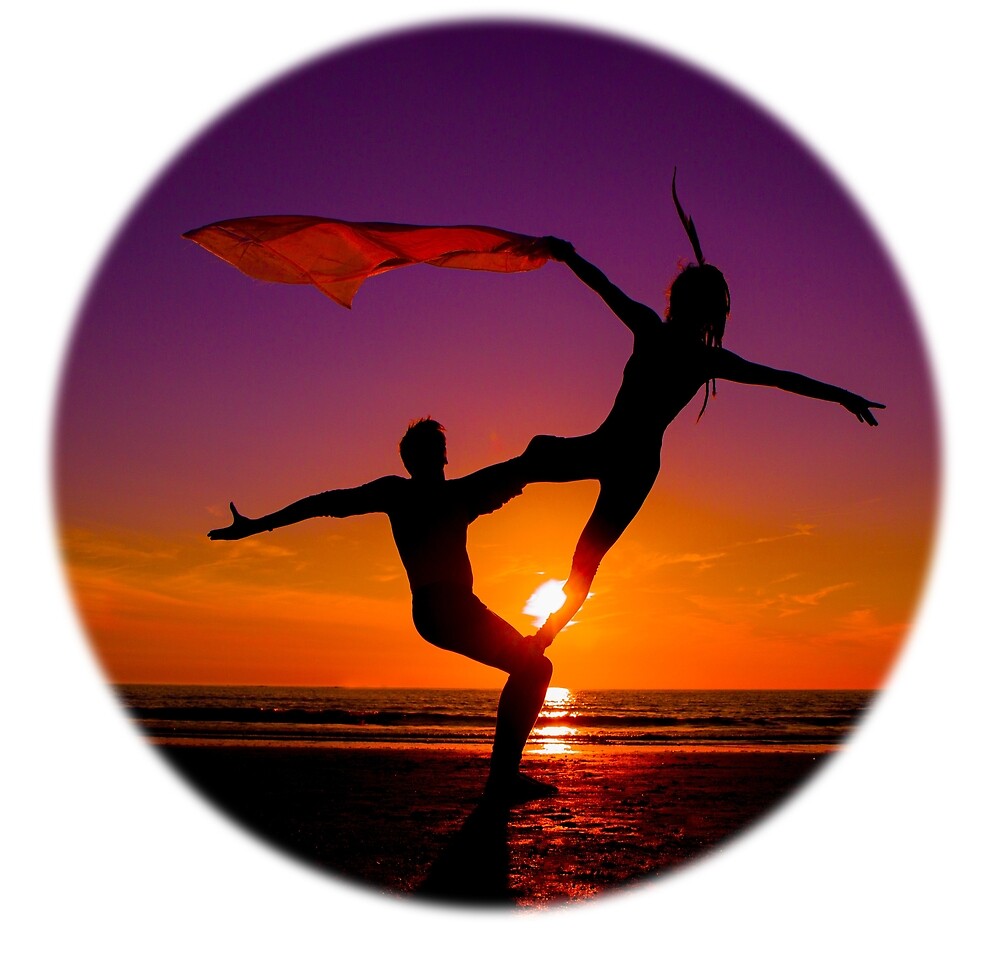 "Acro Sunset Silhouette " by SadSacDesigns | Redbubble