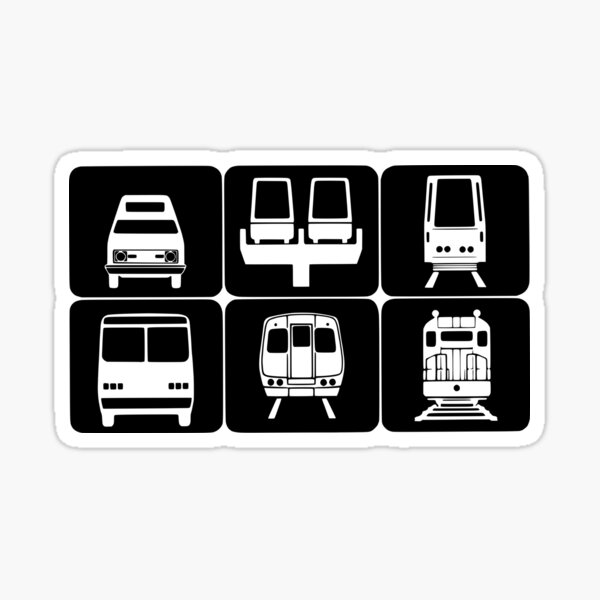 "Modes of Public Transportation" Sticker for Sale by FlailingSpade ...