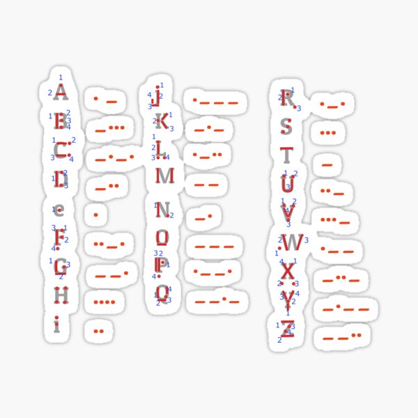 "New Morse Code" Sticker for Sale by KHGarment | Redbubble