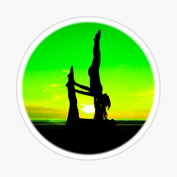 "Acro Sunset Silhouette " Sticker for Sale by SadSacDesigns | Redbubble