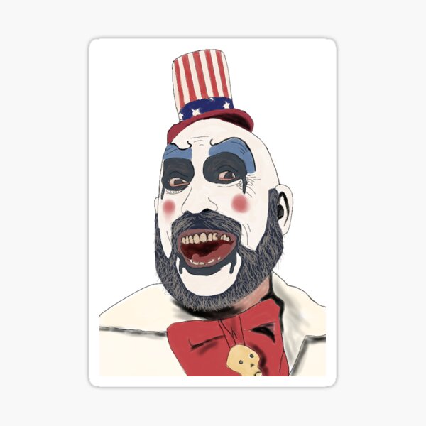 "Captain Spaulding Drawing" Sticker for Sale by HoboliciousUk | Redbubble