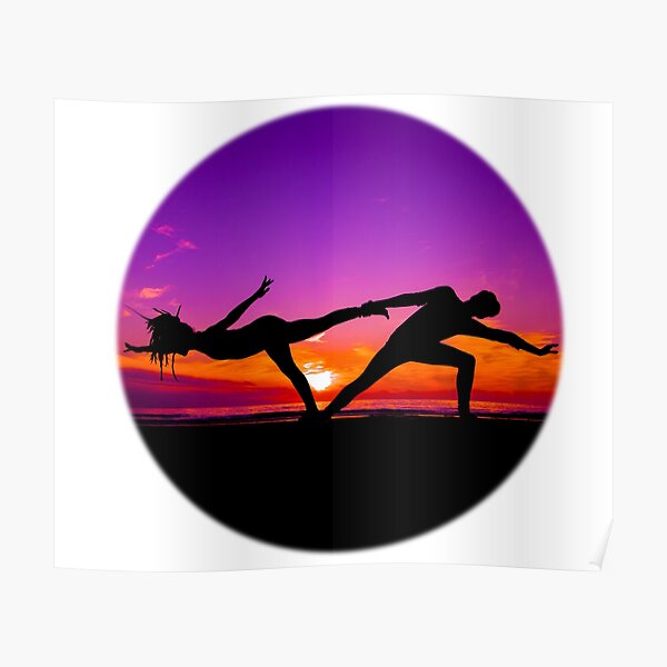 "Acro Sunset Silhouette " Poster by SadSacDesigns | Redbubble