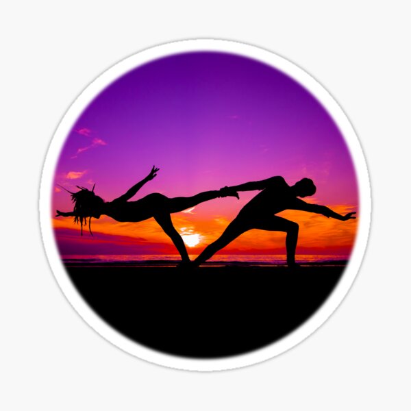 "Acro Sunset Silhouette " Sticker for Sale by SadSacDesigns | Redbubble