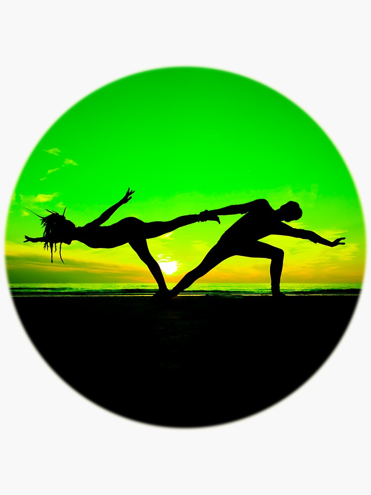 "Acro Sunset Silhouette " Sticker for Sale by SadSacDesigns | Redbubble