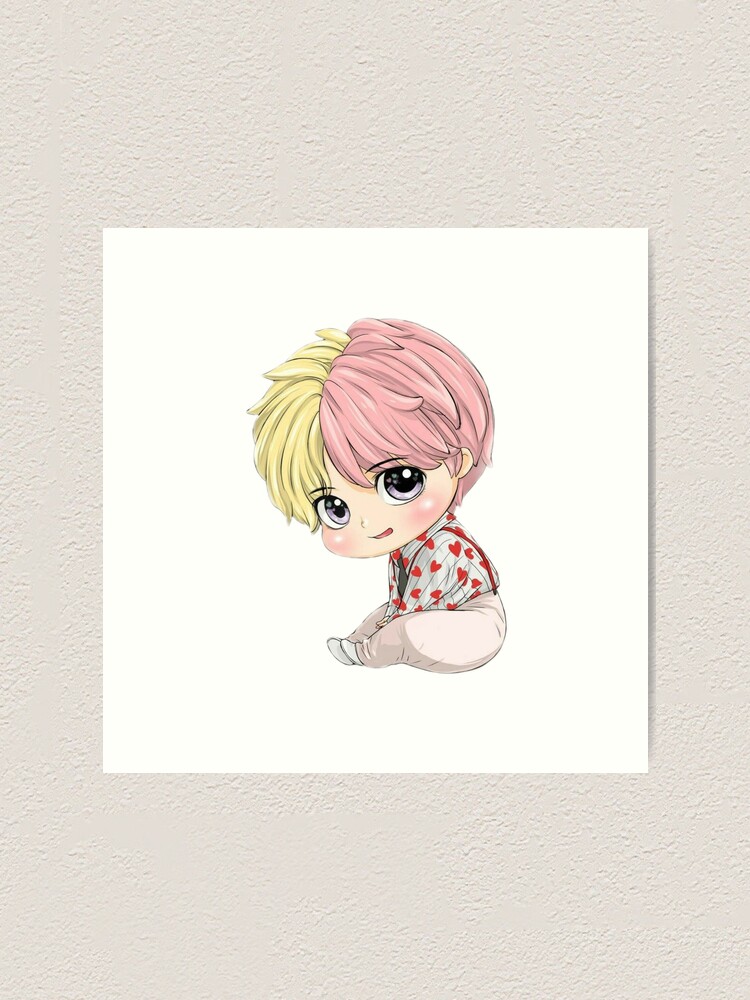"BTS V CHIBI STICKER" Art Print by letsgetsticky | Redbubble