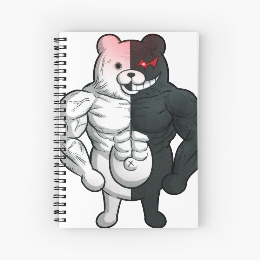 "buff monokuma" Spiral Notebook for Sale by ellalune | Redbubble