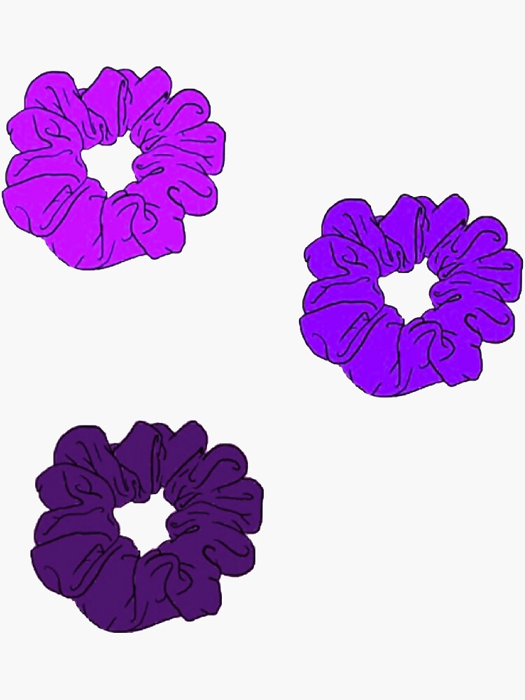 "Purple scrunchie sticker pack" Sticker by Savannah13x | Redbubble