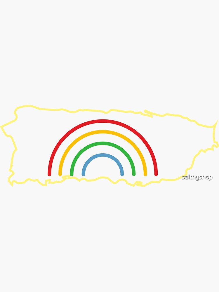 "Puerto Rico Rainbow" Sticker by salthyshop | Redbubble