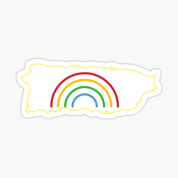 "Puerto Rico Rainbow" Sticker by salthyshop | Redbubble