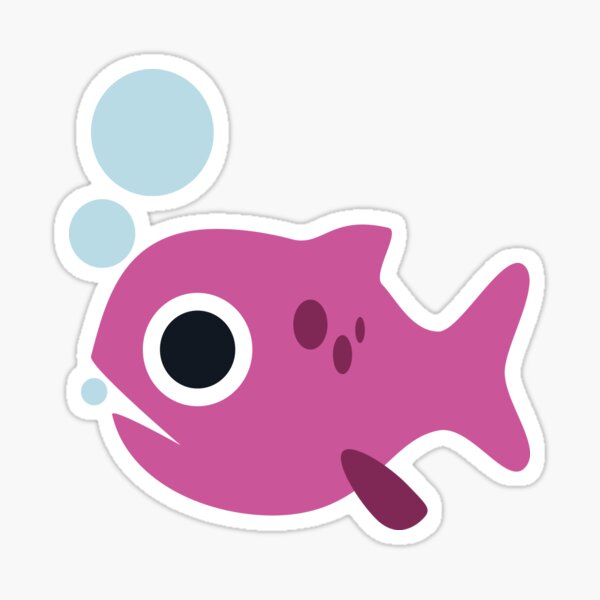"Pink Fish" Sticker by Torch | Redbubble