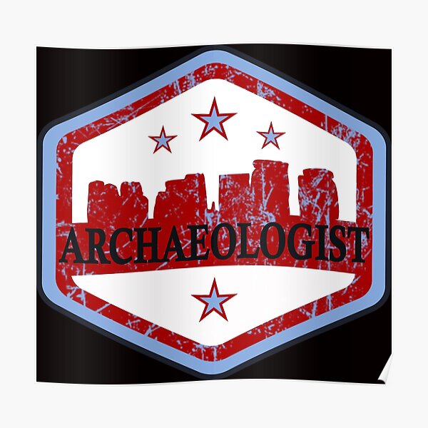 "Archaeology Archaeologist Logo featuring Stonehenge" Poster by ...