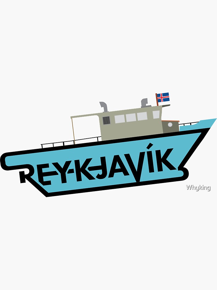 "Reykjavík Trawler | Minimalist Vector" Sticker for Sale by Whyking ...