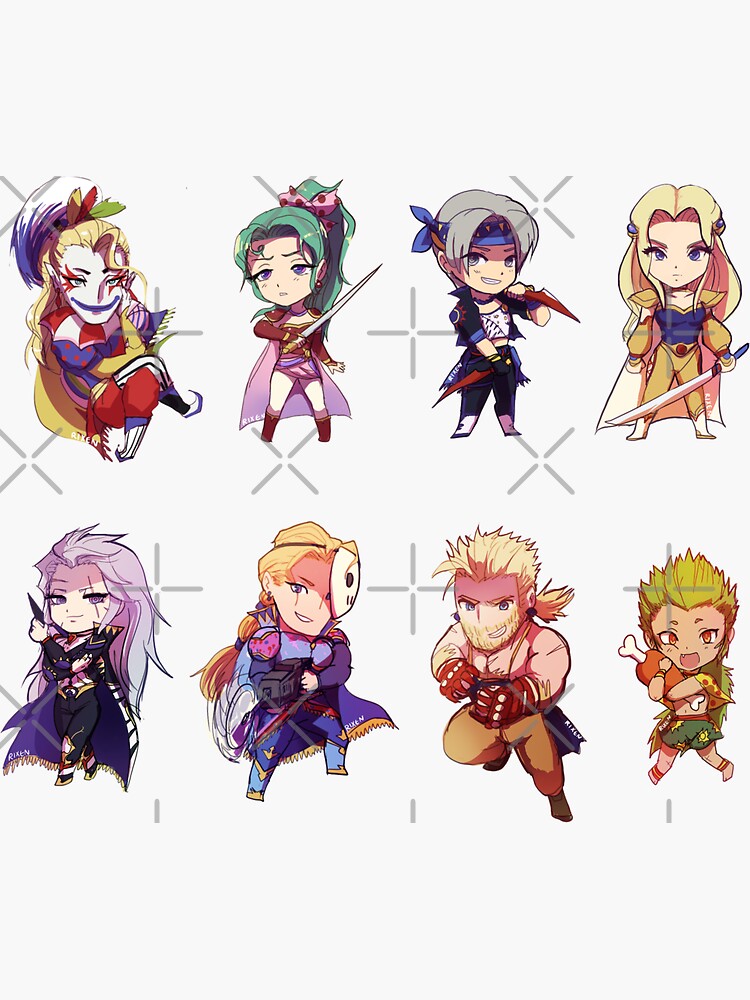 "Final Fantasy VI chibis" Sticker for Sale by rixennn | Redbubble