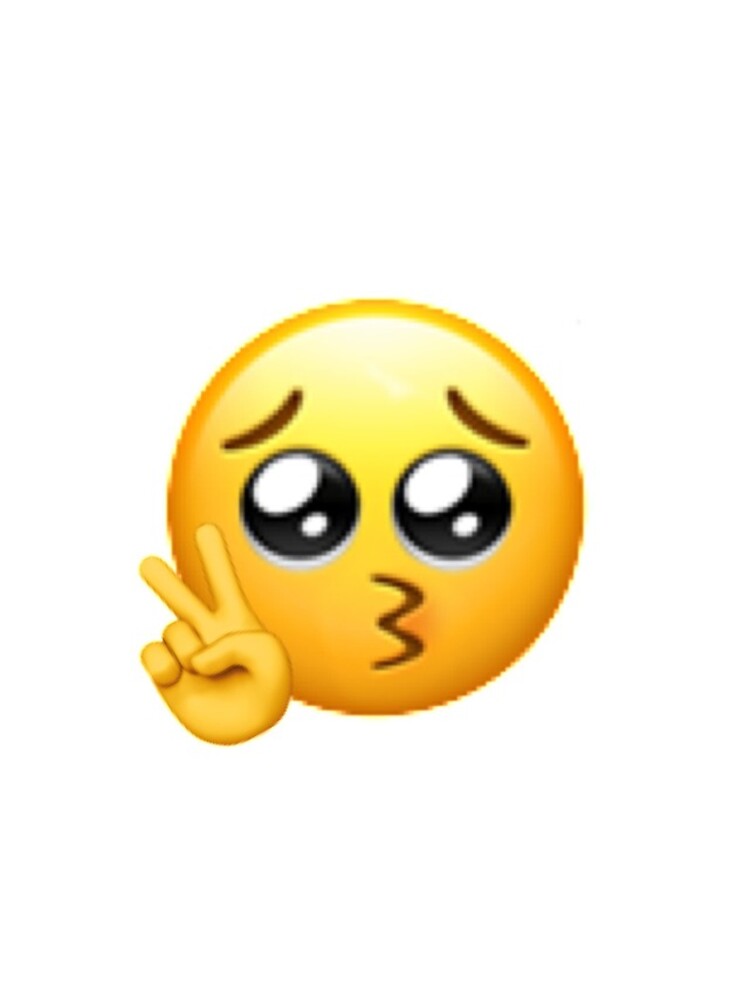 "Sad Peace Sign Emoji" iPhone Case for Sale by wackyattack | Redbubble