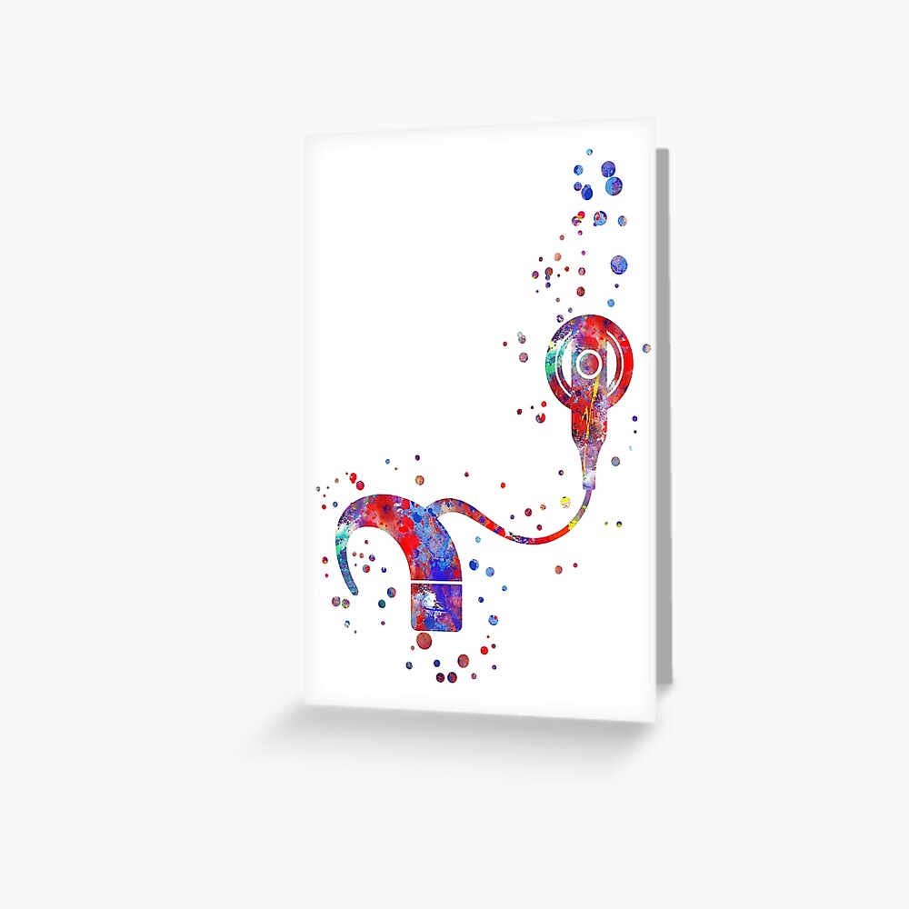 "Cochlear implant" Greeting Card for Sale by Rosaliartbook | Redbubble