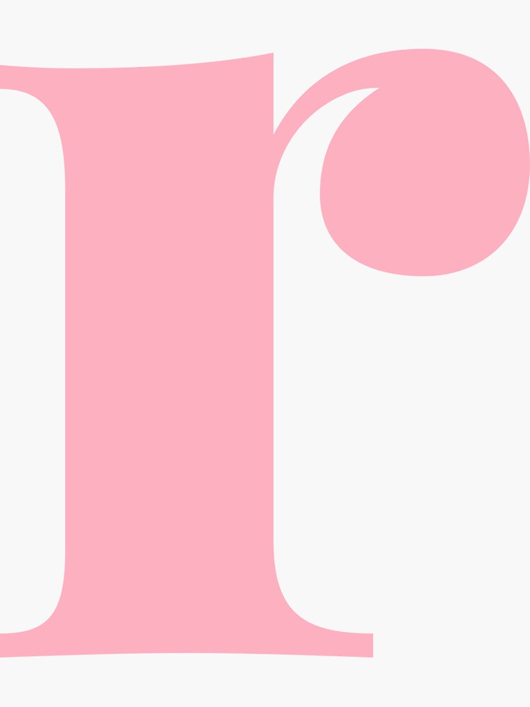 "Letter R - Alphabet Art in Pink and Orange" Sticker for Sale by ...