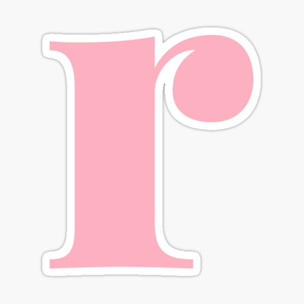 "Letter R - Alphabet Art in Pink and Orange" Sticker for Sale by ...