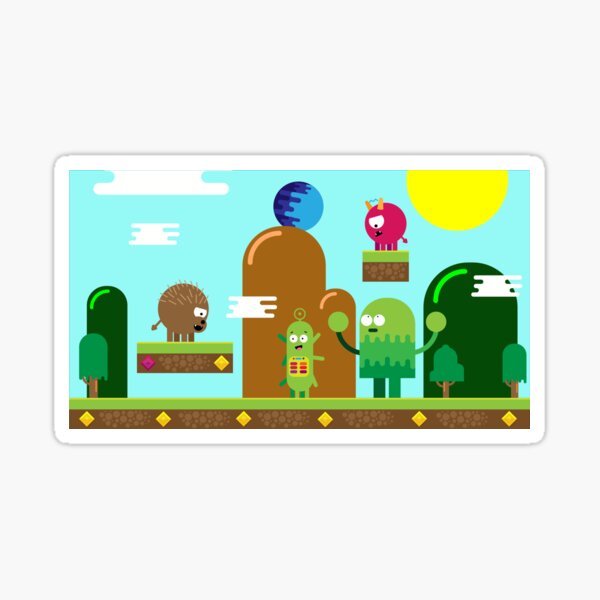 "cartoon land" Sticker for Sale by LillyFlower86 | Redbubble