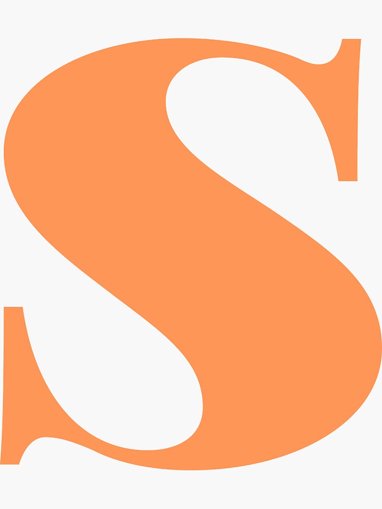 "Letter S - Alphabet Art in Pink and Orange" Sticker for Sale by ...