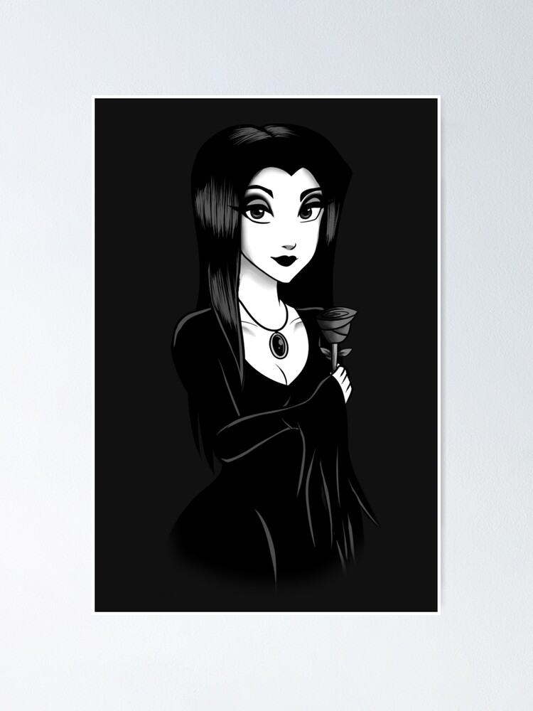 "Morticia Addams " Poster by DecadentCrypt | Redbubble