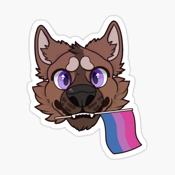 "Dog Pride (Bisexual Flag)" Sticker for Sale by Sorugou | Redbubble