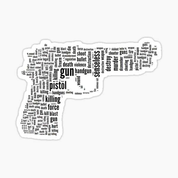 "PISTOL" Sticker by husicn87 | Redbubble