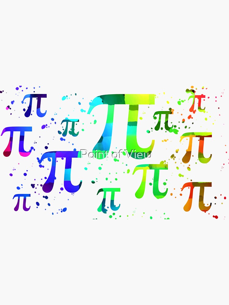 "Colourful Pi Symbol (Black)" Sticker for Sale by IceWeasel | Redbubble