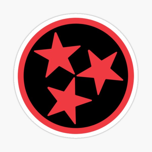 "Black & Red Tri-Star" Sticker for Sale by tennessee-carly | Redbubble