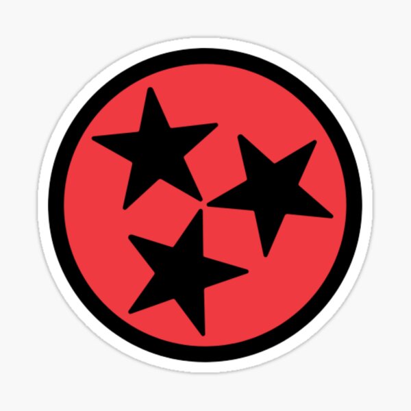 "Red & Black Tri-Star" Sticker for Sale by tennessee-carly | Redbubble