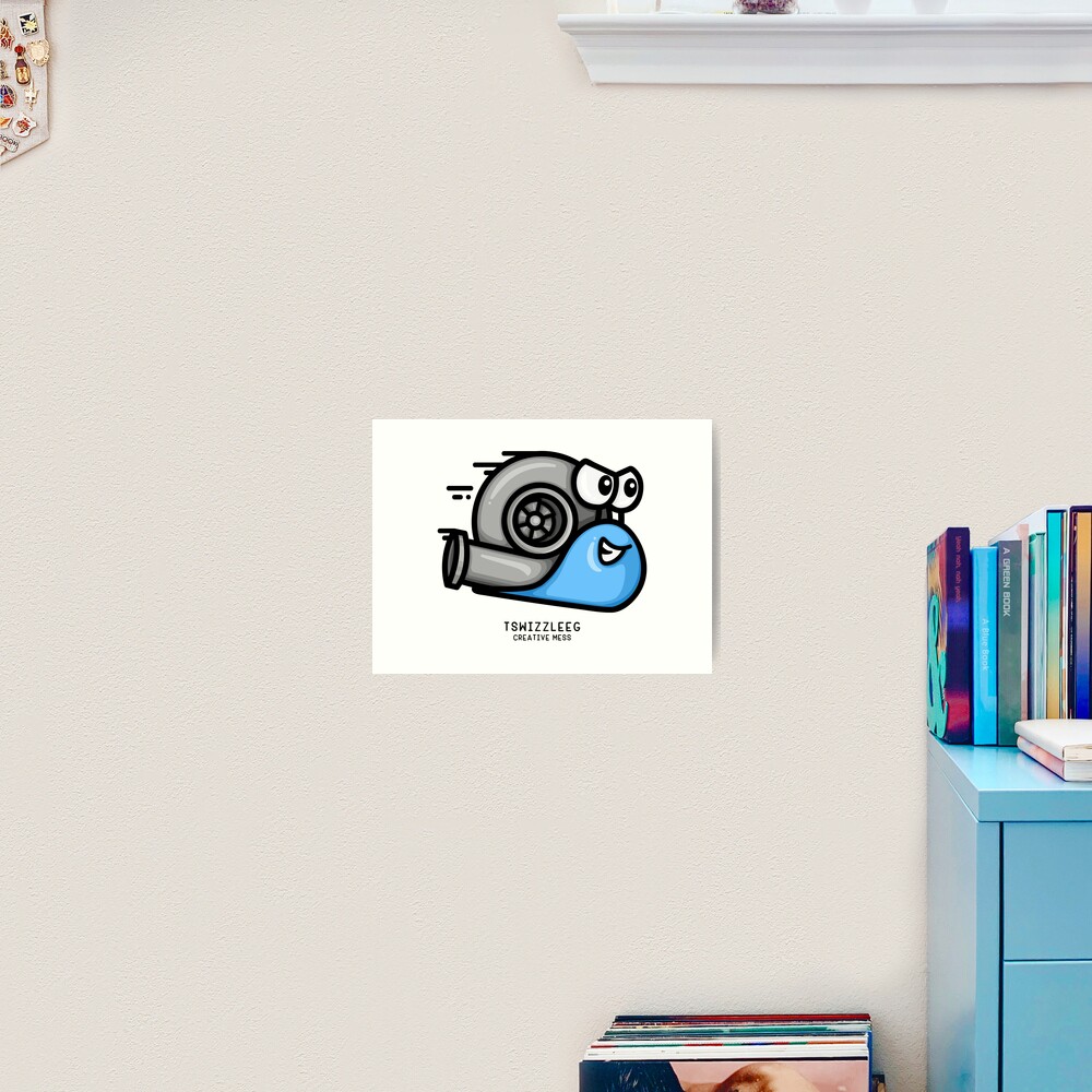 "Turbo Snail - Baby Blue" Art Print for Sale by TswizzleEG | Redbubble