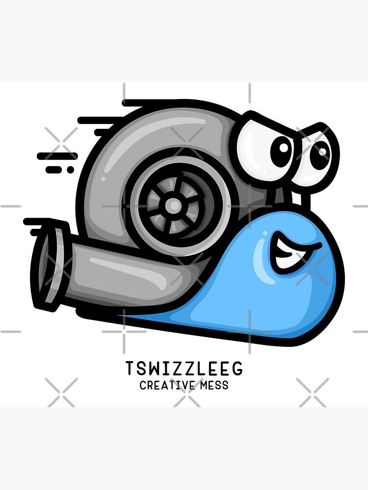 "Turbo Snail - Baby Blue" Art Print for Sale by TswizzleEG | Redbubble