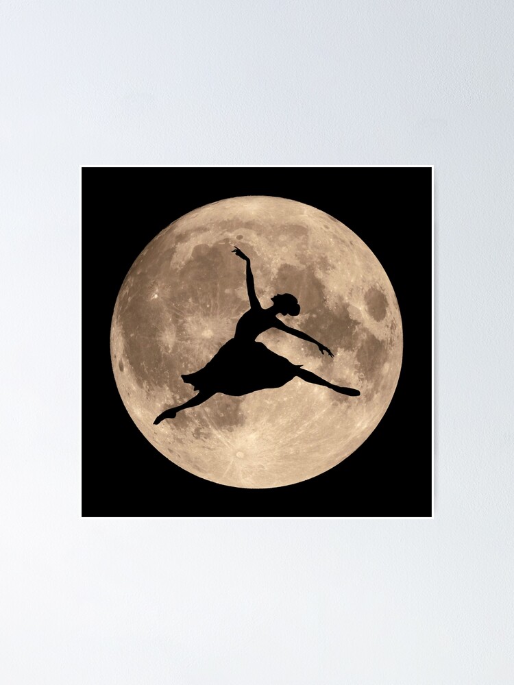 "Full Moon Ballerina" Poster by 300Spikes | Redbubble