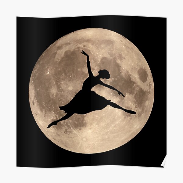 "Full Moon Ballerina" Poster by 300Spikes | Redbubble