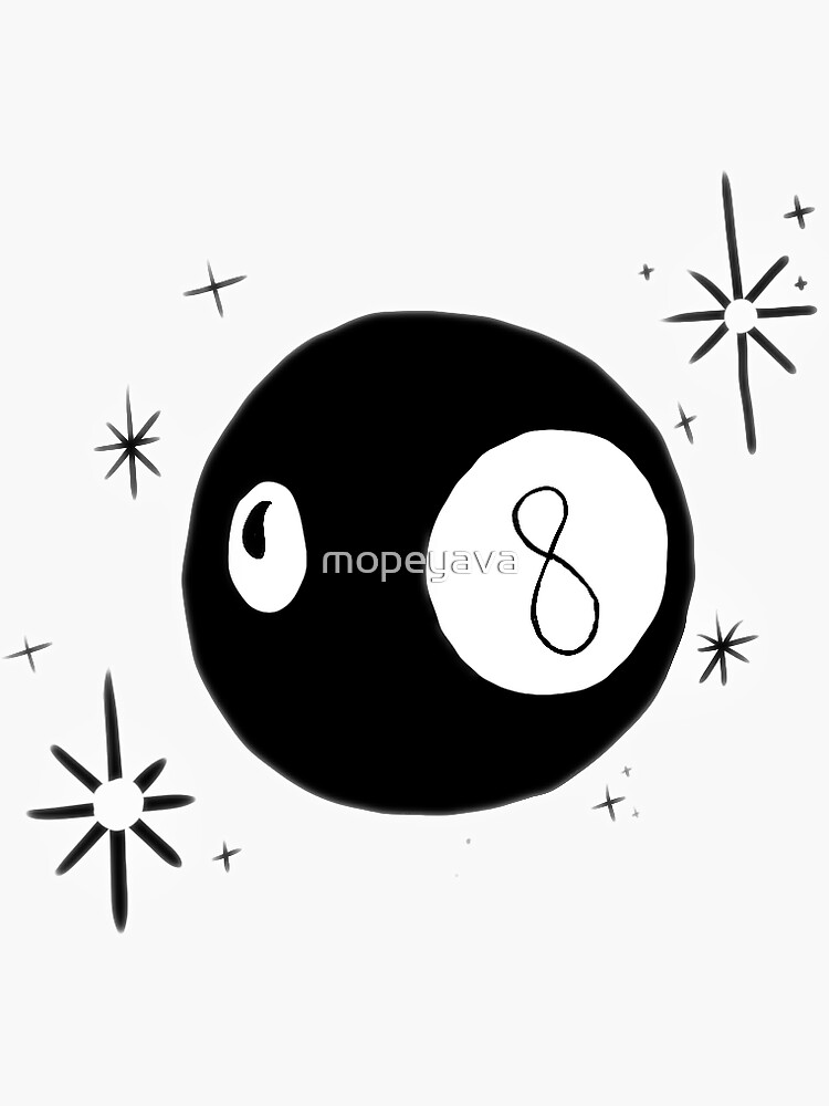 "Magic 8 Ball" Sticker for Sale by mopeyava | Redbubble