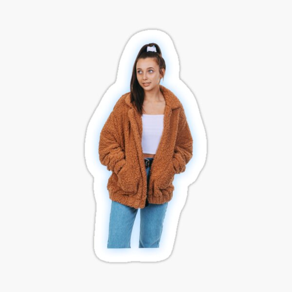 "Emma Chamberlain Sticker Image Sherpa Coat Youtube" Sticker for Sale ...