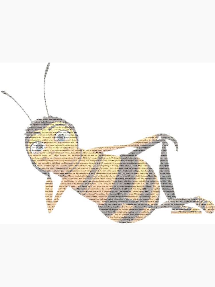 "The Entire Bee Movie Script on Barry B Benson" Art Print by Comba ...