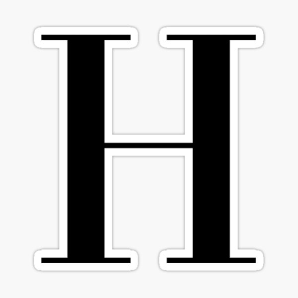 "Classic H Letter Sticker" Sticker by summer777 | Redbubble