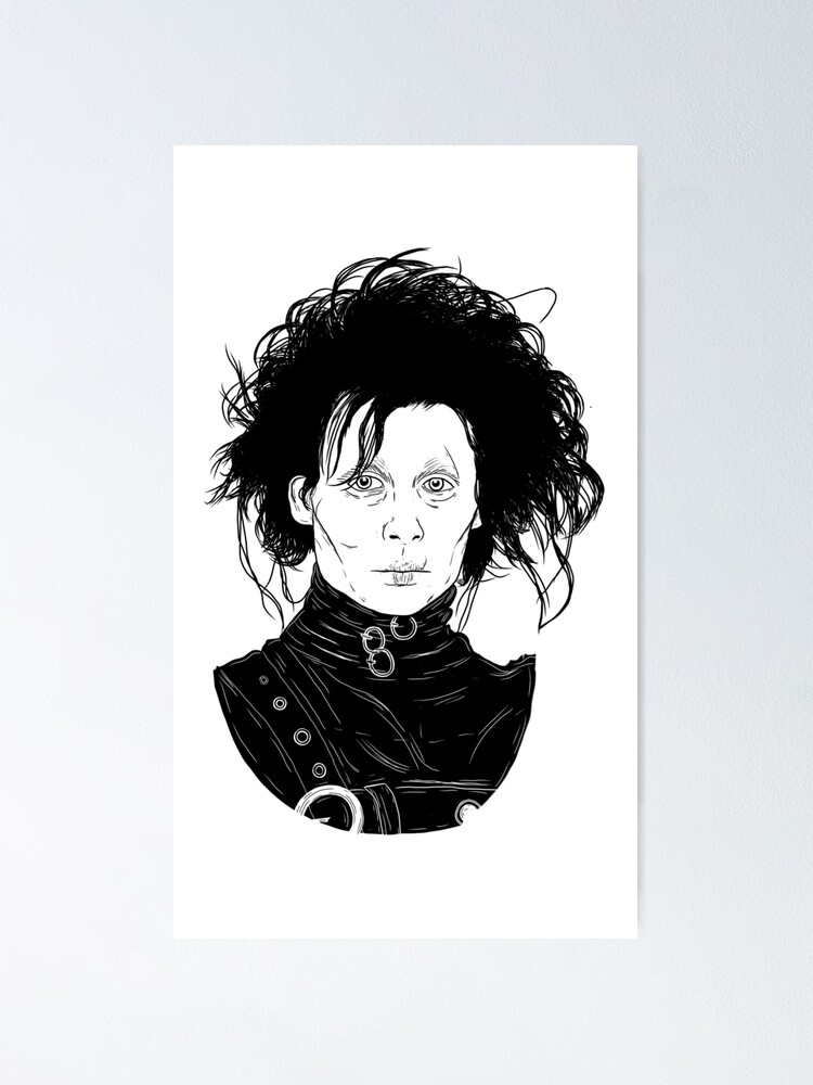 "Edward Scissorhands Johnny Depp Goth" Poster by oxxxymoron | Redbubble