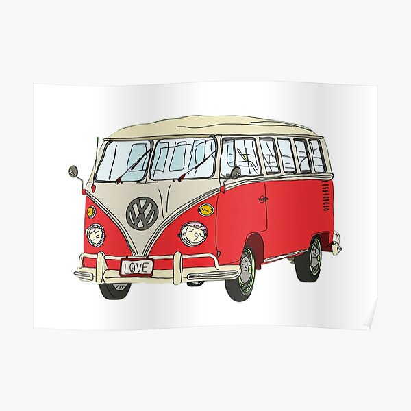 Volkswagen Bus Posters | Redbubble