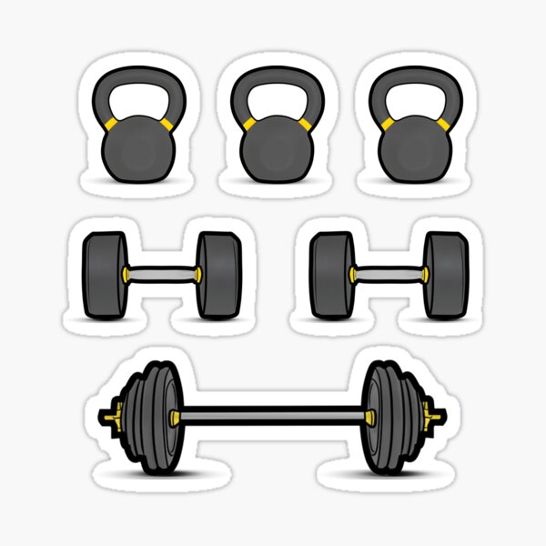 "Gym Icons- Fitness equipment" Sticker by Juanlugo59 | Redbubble
