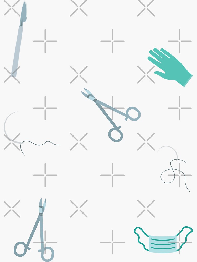 "Medical tools" Sticker for Sale by CaptainEuglena | Redbubble