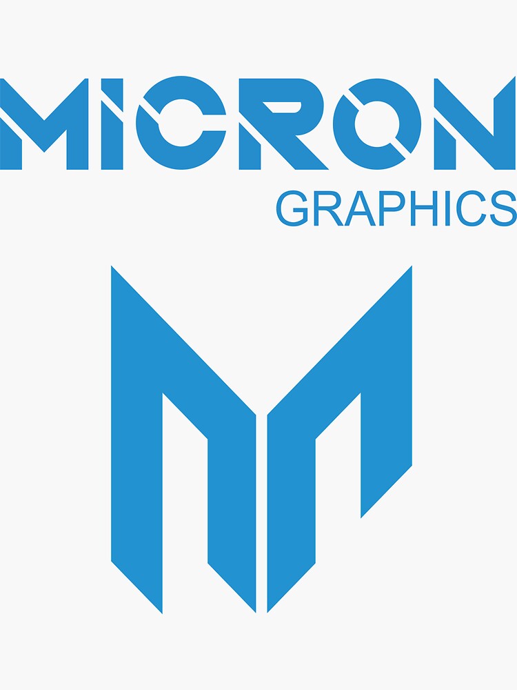 "Micron Graphics Logo" Sticker for Sale by microngraphics | Redbubble
