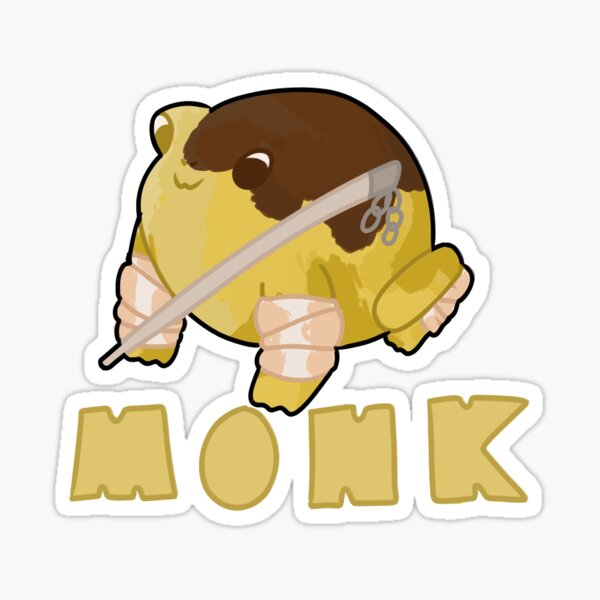 "DND Monk Frog" Sticker for Sale by froggwizardd | Redbubble