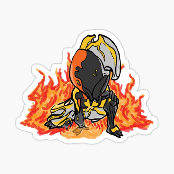 "Ember Warframe" Sticker for Sale by ChadDrawsStuff | Redbubble