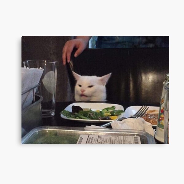 "Salad Cat Meme" Canvas Print for Sale by jamdonut1 | Redbubble