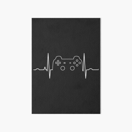 "Gamer Heartbeat Electrocardiogram EKG ECG" Art Board Print by PH ...